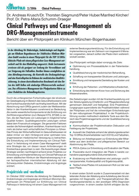Clinical Pathways und Case-Management als DRG ...