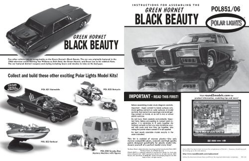 Instruction Sheet (PDF Format) - Round 2 Models