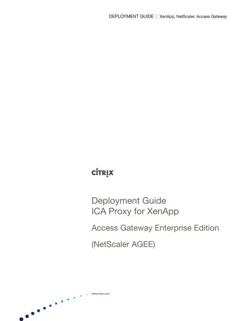 Deployment Guide ICA Proxy for XenApp - Citrix