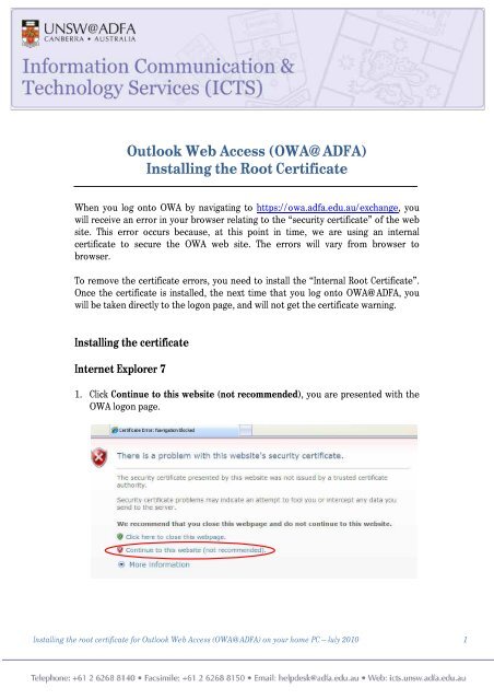 outlook-web-access-owa-adfa-installing-the-unsw-adfa