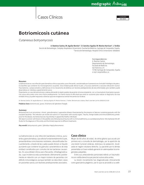 Botriomicosis cutánea - edigraphic.com