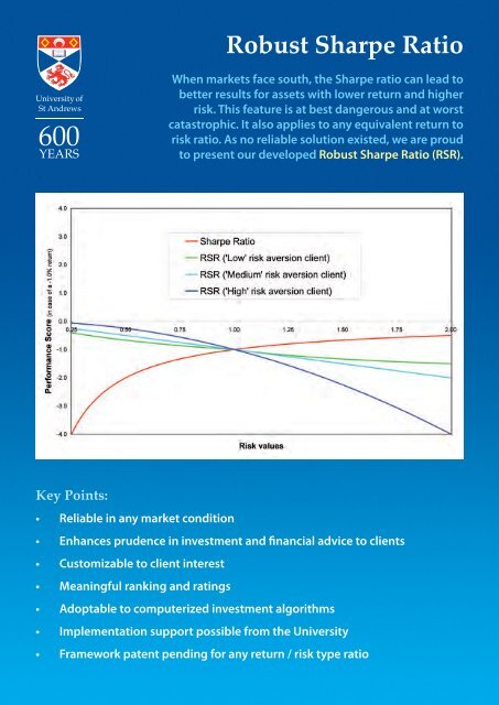 Robust Sharpe Ratio (RSR) leaflet - University of St Andrews