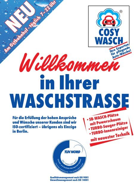 Einen Kurzüberblick über unsere Programme ... - Cosy-Wasch