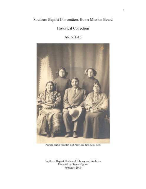 Home Mission Board - Southern Baptist Historical Library & Archive