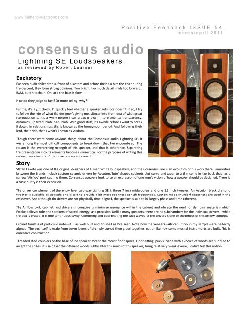 consensus audio - highend-electronics