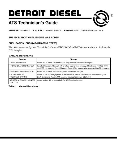 The Aftertreatment System Technician's Guide (DDC-SVC ... - ddcsn