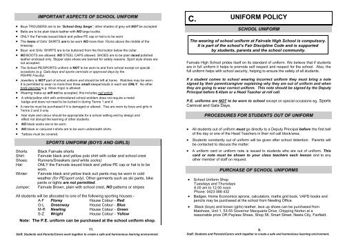 2013 School Uniform Student Information.pub - Fairvale High School 2013 School Uniform Student Information.pub - Fairvale High School