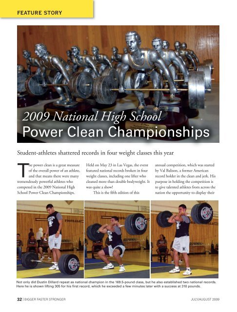 2009 National High School Power Clean Championships