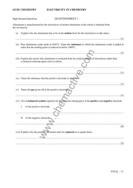 Half Equations Questions And Answers Gcse - Tessshebaylo