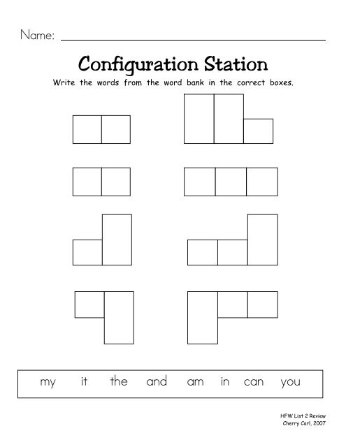 Activity Packet - Carl's Corner