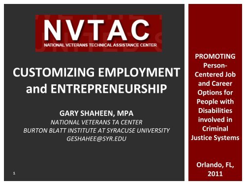 Improving the employment outcomes for HVRP (and IVTP and HFV ...