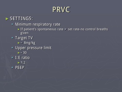 PRVC SETTINGS: Mi