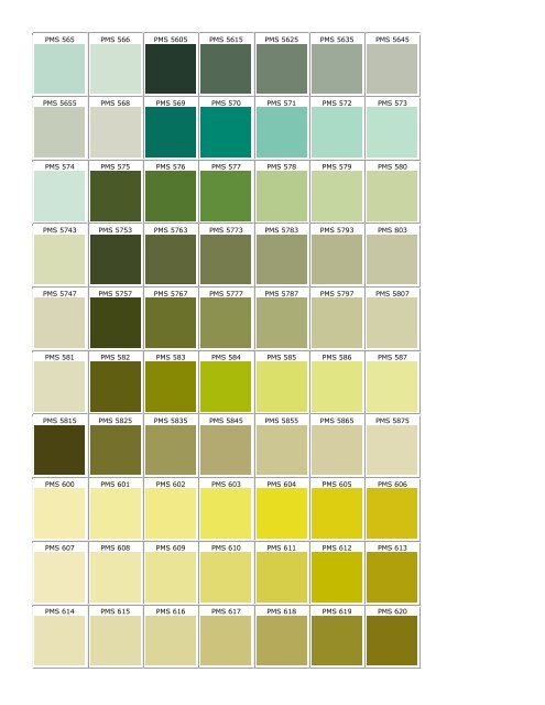 PMS 565 PMS 5655 PMS 574