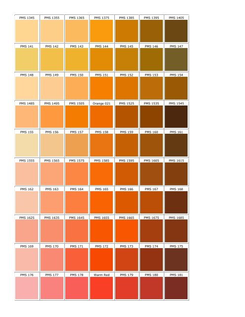 PMS 1345 PMS 141 PMS 148