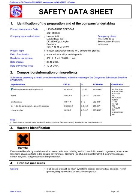 HEMPATHANE TOPCOAT 55210