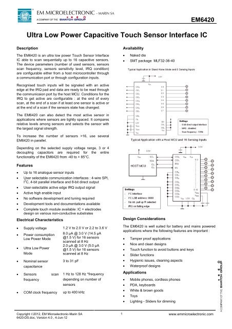 EM6420 - EM Microelectronic
