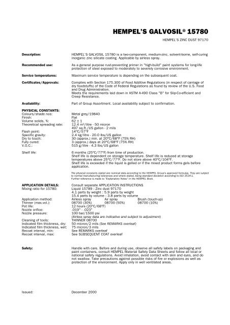 HEMPEL’S GALVOSIL 15700
