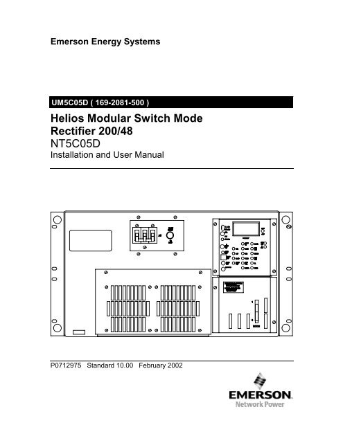 Helios Modular Switch Mode Rectifier 200/48 NT5C05D - Delvingware