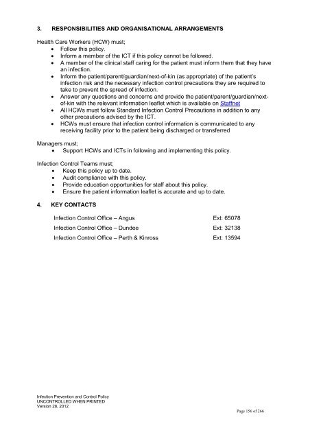 3. RESPONSIBILITIES AND O