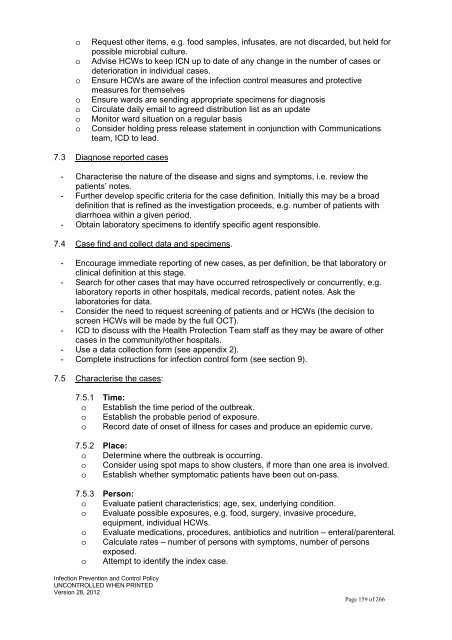 7. ACTIONS OF THE INFECTI