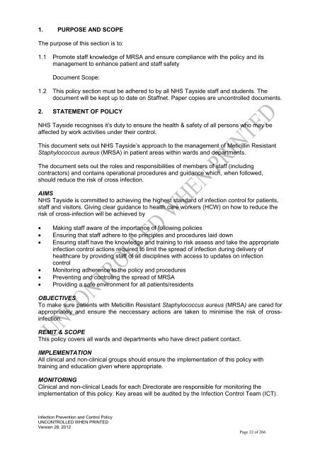 1. PURPOSE AND SCOPE The