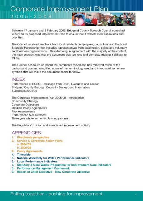 BCBC CORP PLAN BODY TEMP - Bridgend County Borough Council