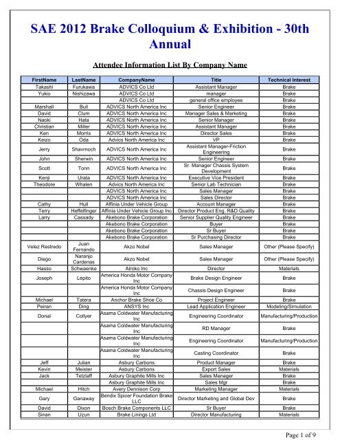 30th Annual - SAE International
