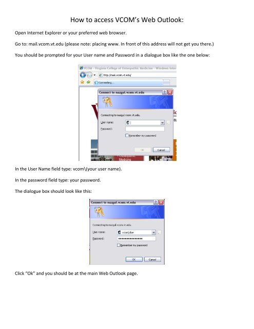 Accessing VCOM Alumni Email