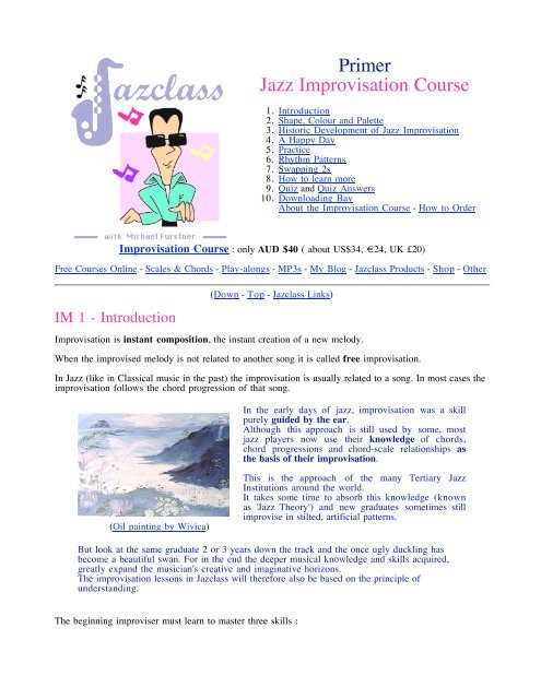 JAZCLASS - Jazz Improvisation Lesson : Improvising using chord ...
