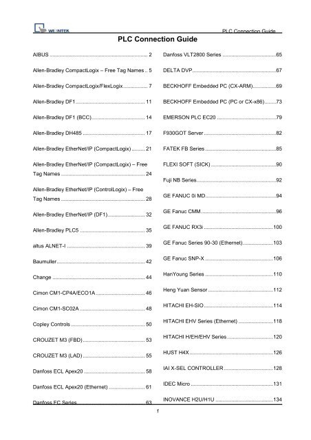 PLC Connection Guide
