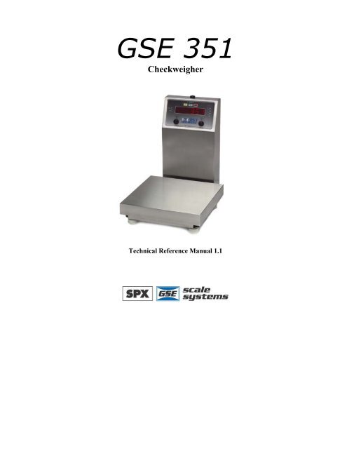 GSE 351 Checkweigher - Blackstone Scale Systems