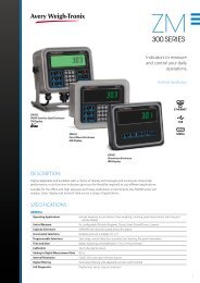 ZM201 Indicator Literature - Avery Weigh-Tronix