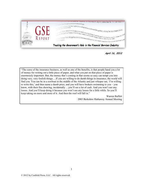 Freddie Mac - The GSE Report