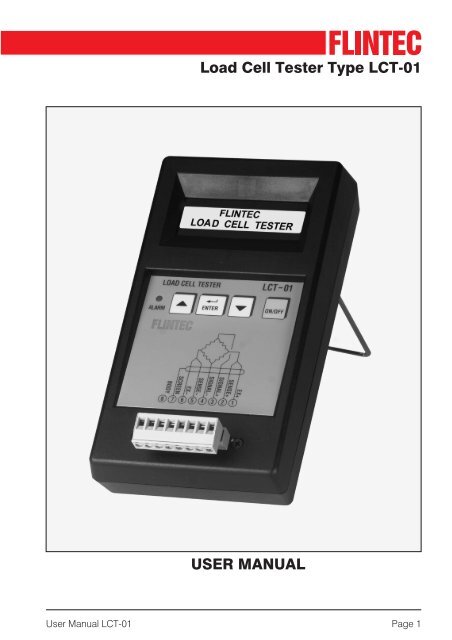 Load Cell Tester Type LCT-01 USER MANUAL - Flintec Polska