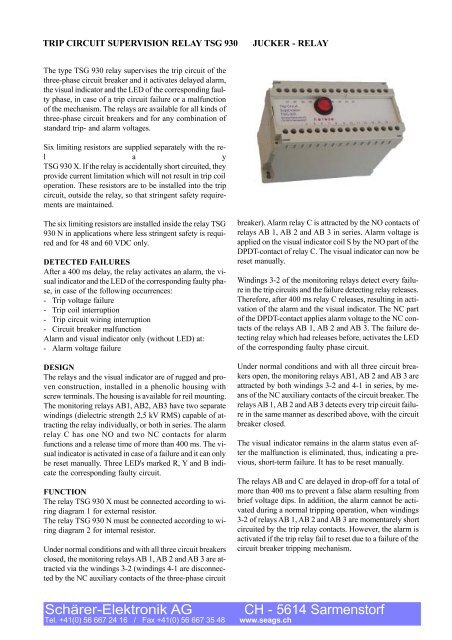 Schärer-Elektronik AG CH - 5614 Sarmenstorf