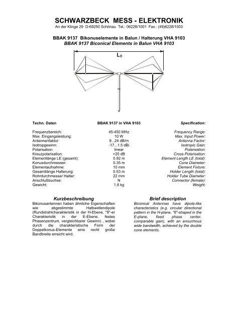SCHWARZBECK MESS - ELEKTRONIK
