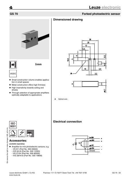 GS 70 - Leuze electronic