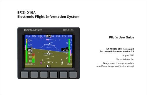 EFIS-D10A Electronic Flight Information System - Dynon Avionics