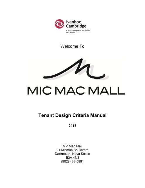 Mic Mac Mall - Design Criteria - Ivanhoe Cambridge