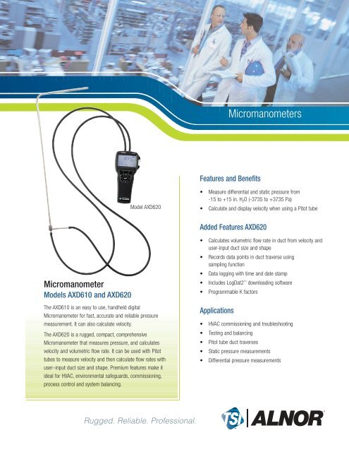 Alnor Micromanometers AXD610/AXD620 - TSI