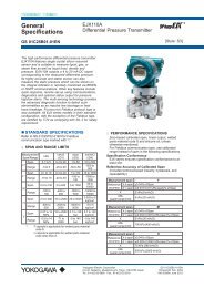 EJX510A and EJX530A general specifications - Yokogawa