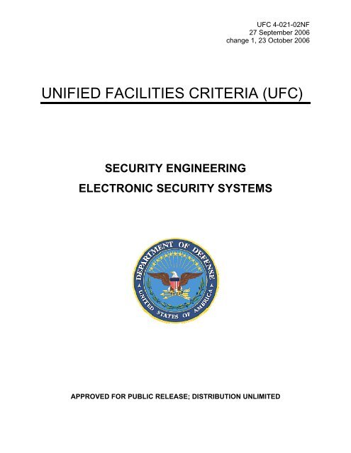 UFC 4-021-02NF Security Engineering Electronic Security Systems ...
