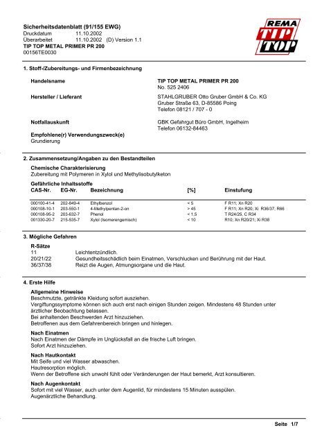 Primer PR200 750 Gramm - Wanggo Gummitechnik GmbH
