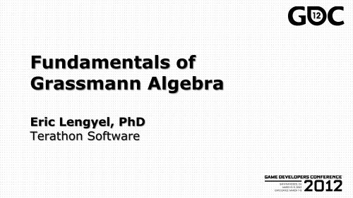 Fundamentals of Grassmann Algebra - Terathon Software