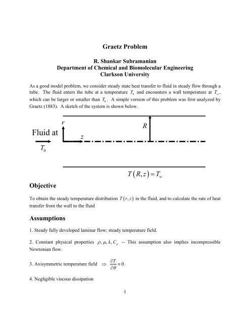 The Graetz Problem - Clarkson University