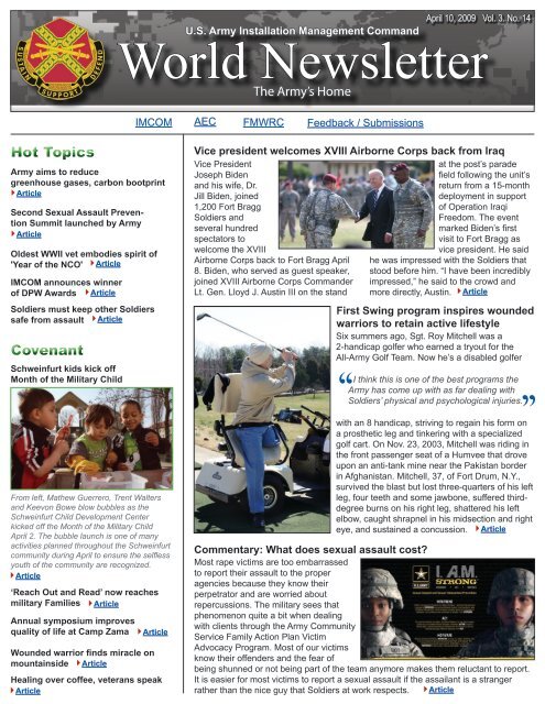 World Newsletter - Imcom - U.S. Army