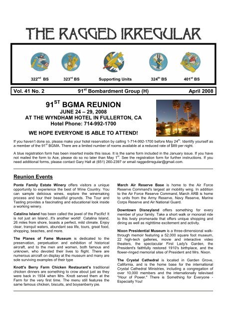 THE RagGED IRREGULaR - the 91st Bomb Group!