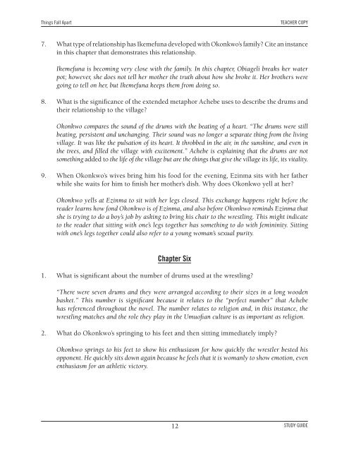 Things Fall Apart TEACHER