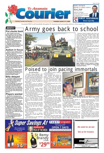 Te Awamutu Courier - March 17th, 2005 - Te Awamutu Online