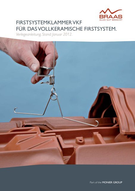 firstsystemklammer vkf für das vollkeramische firstsystem. - Braas
